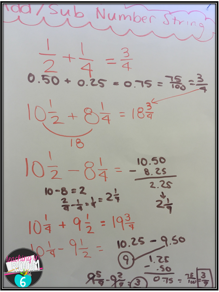 Fraction Number Strings | Teaching in Room 6