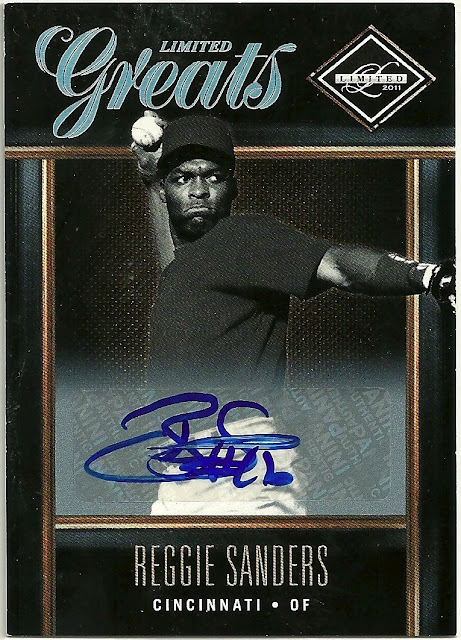 The Snorting Bull: 2012 Panini Limited Greats Reggie Sanders Autograph