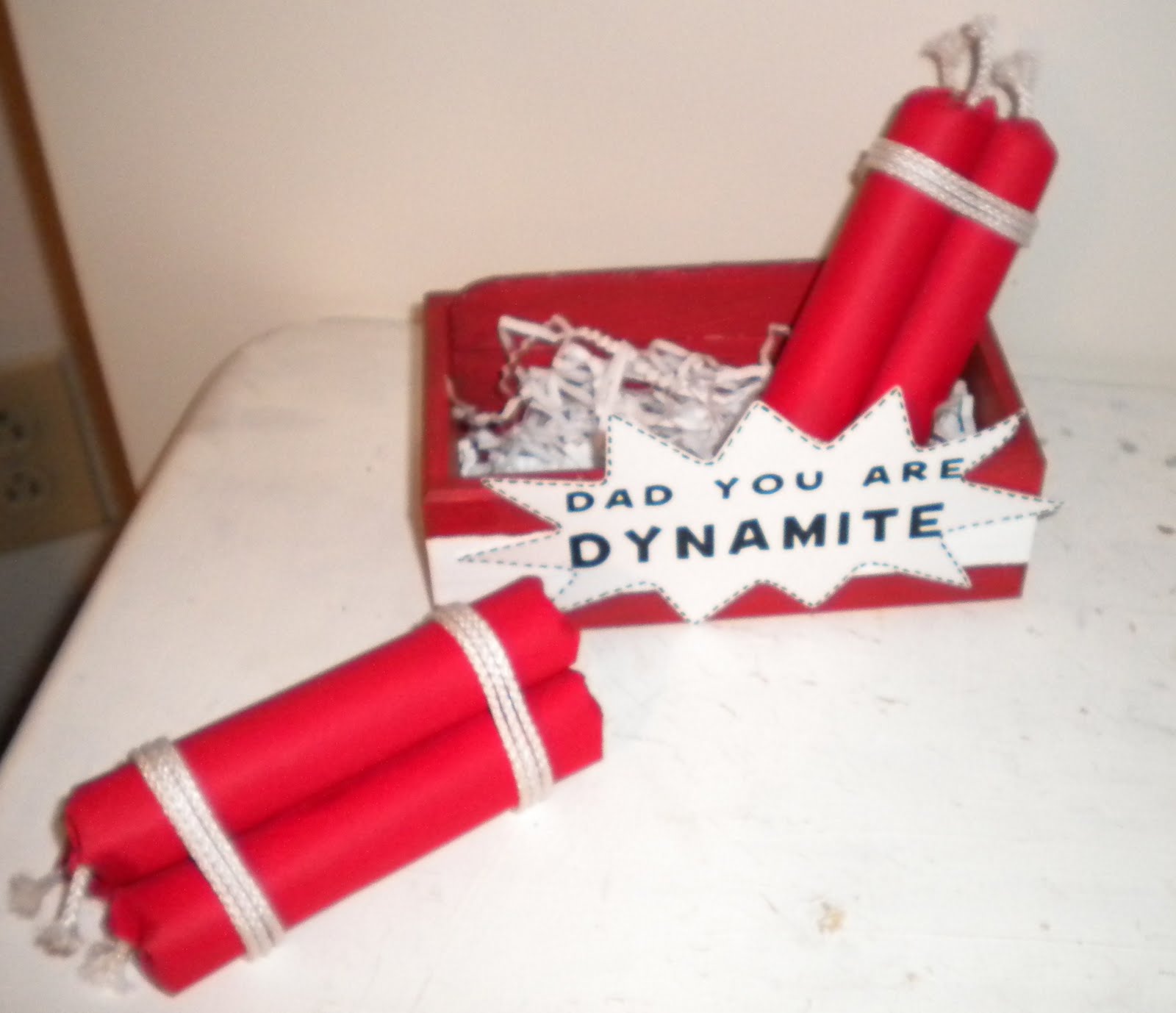 Jean's Crafty Corner: Dad You Are Dynamite!! Gift and Card with Tutorial