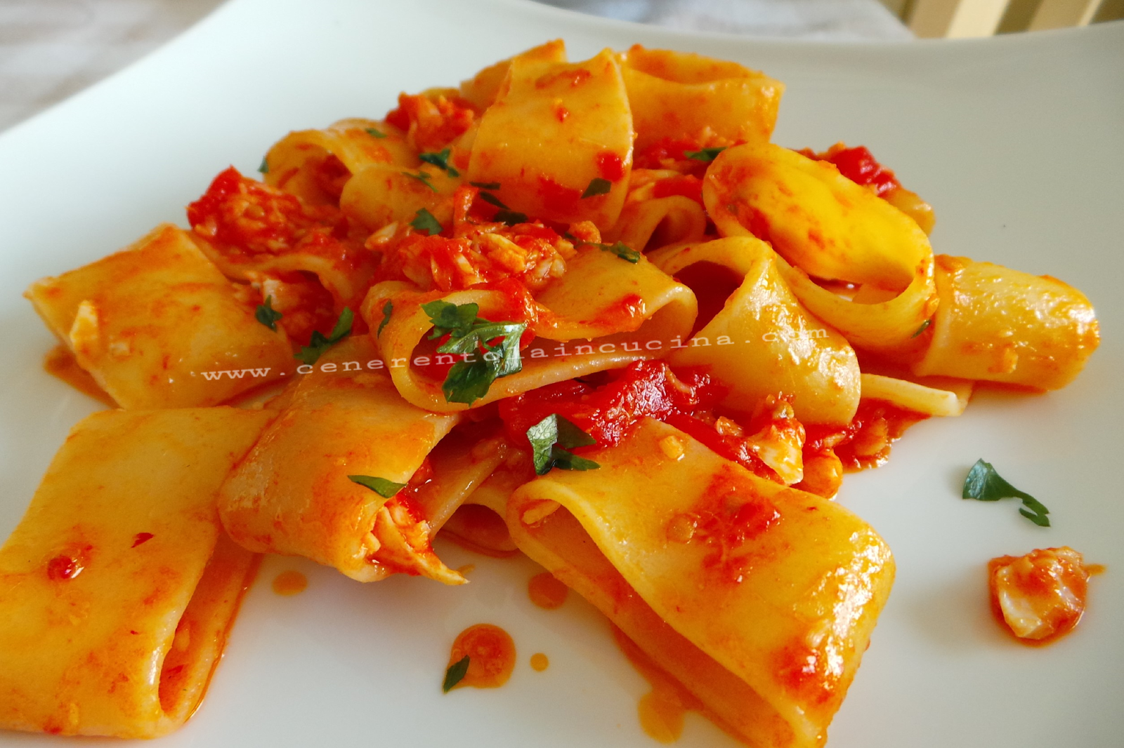 Calamarata con sugo di scorfano. da cenerentola in cucina su ...