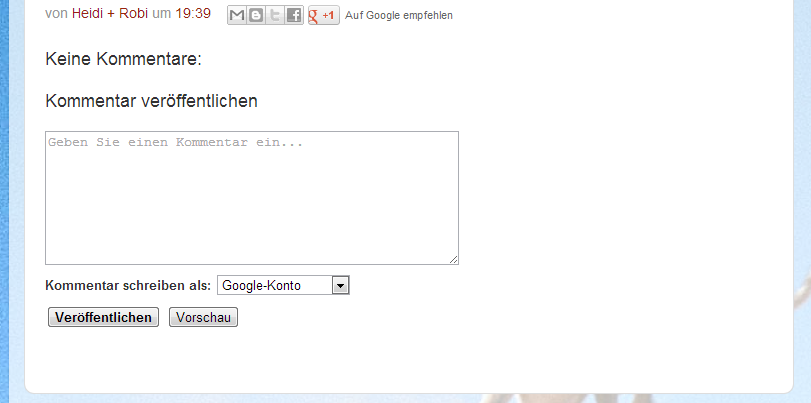 Kommentare erstellen