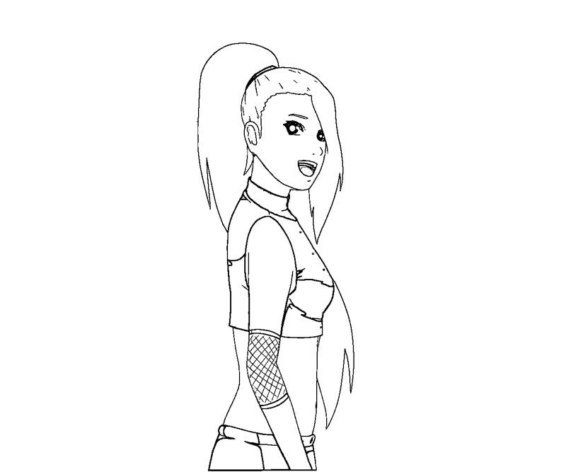 Ino Yamanaka Rule 34 Sketch Coloring Page