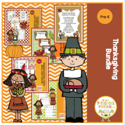 Thanksgiving Bundle - 90 pages ~ Preschool Printables