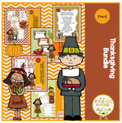 Thanksgiving Bundle - 90 pages ~ Preschool Printables