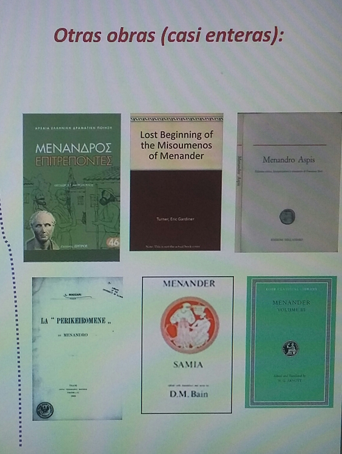 Cien Mil Pasos A La Literatura: MENANDRO.