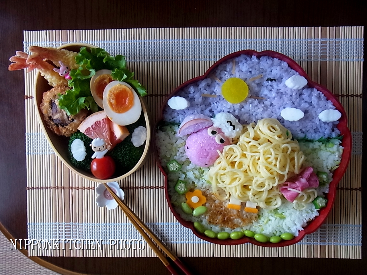 พาสต้าเบนโตะ (Sleepy Sheep Pasta Bento) - Nipponkitchen