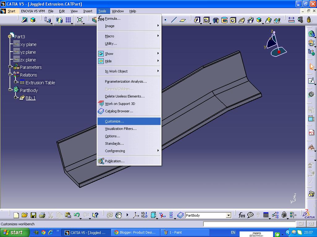 Product Design Engineering: Knowledgeware, Design Table, and Macro in CATIA