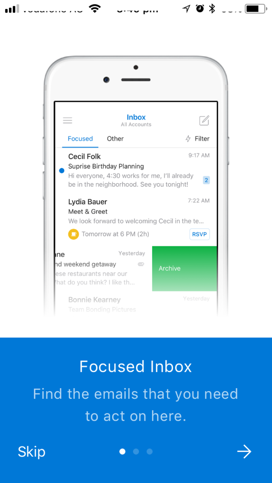 Configuring Outlook for iOS to an Office 365 Email Account