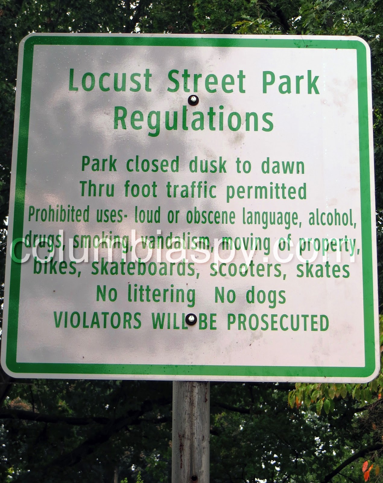 New signs at Locust Street Park – Columbia Spy