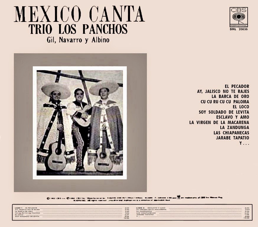 TRIO LOS PANCHOS Y SUS INVITADOS: TRIO LOS PANCHOS - MEXICO CANTA TRIO LOS PANCHOS Y SUS INVITADOS: TRIO LOS PANCHOS - MEXICO CANTA