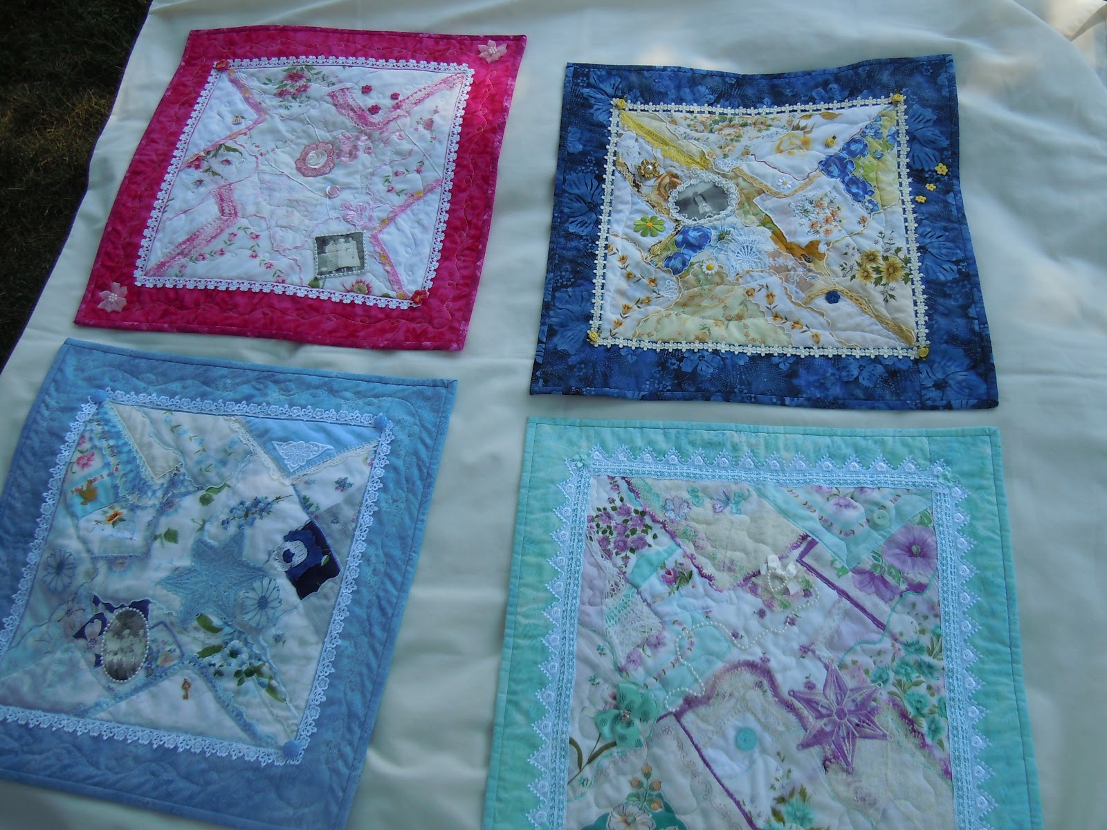 Aurora Blythe: Vintage Hankie Wall Quilts