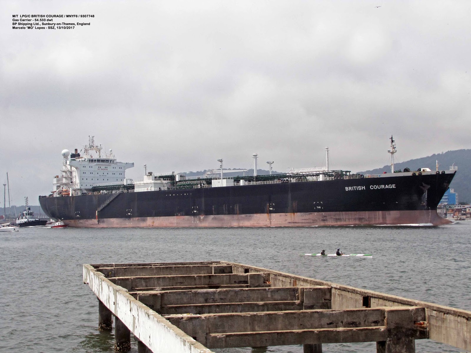 Santos Shiplovers: M/T LPG/C British Courage / MNYF6, Leaving Santos ...