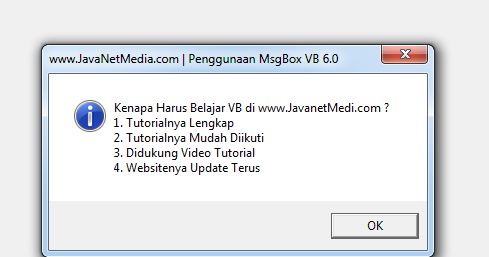 visual basic: MESSAGEBOX