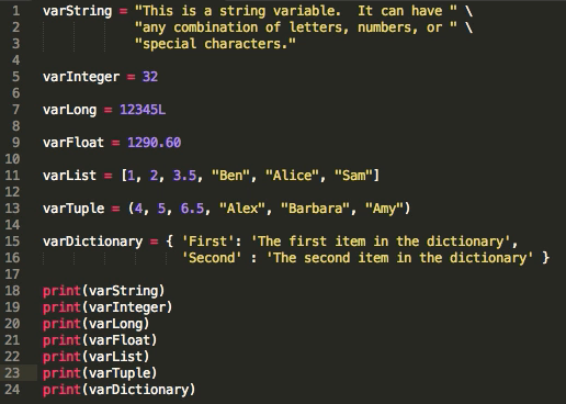 Hnt Basic Python Variables