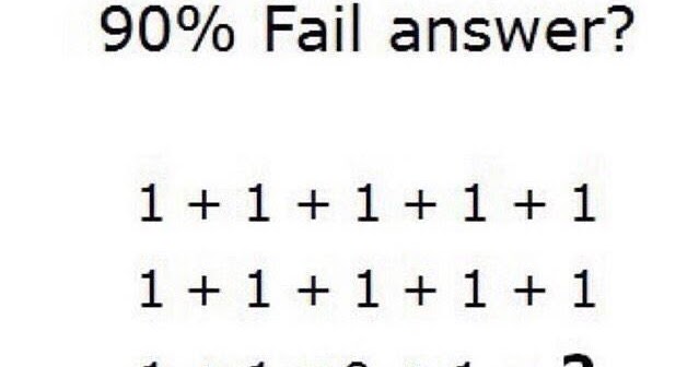 90% Fail to Answer - 1+1+1+1+1 - with Answer - Forward Junction Puzzles