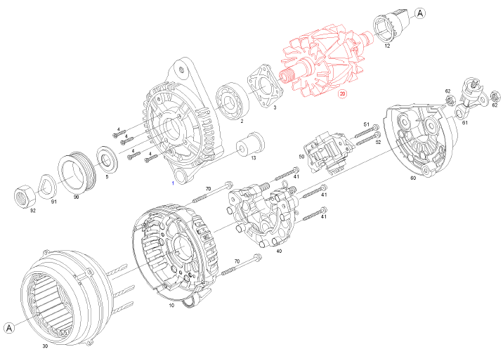 ALTERNATORS-STARTERS: F00M990175 BOSCH-BOLT KIT