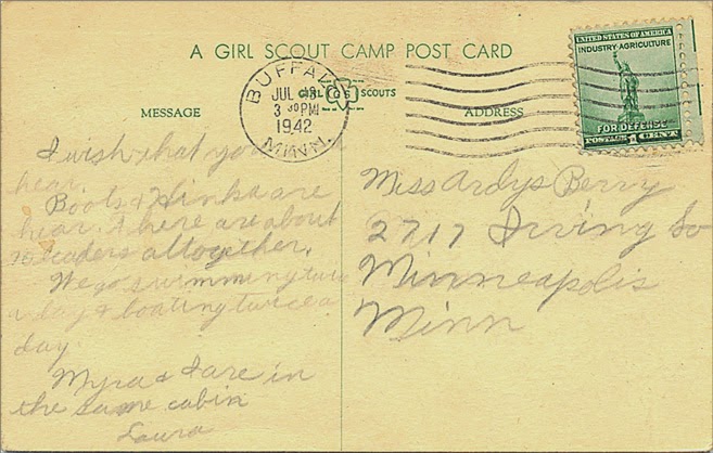 POSTCARDY: the postcard explorer: Girl Scout Camp Tents