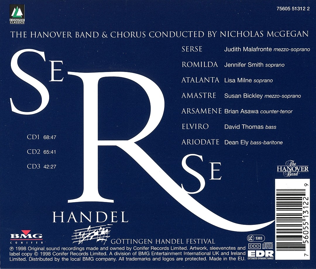 makdelart - classique: Handel - Serse (Nicholas McGegan) [3CDs]