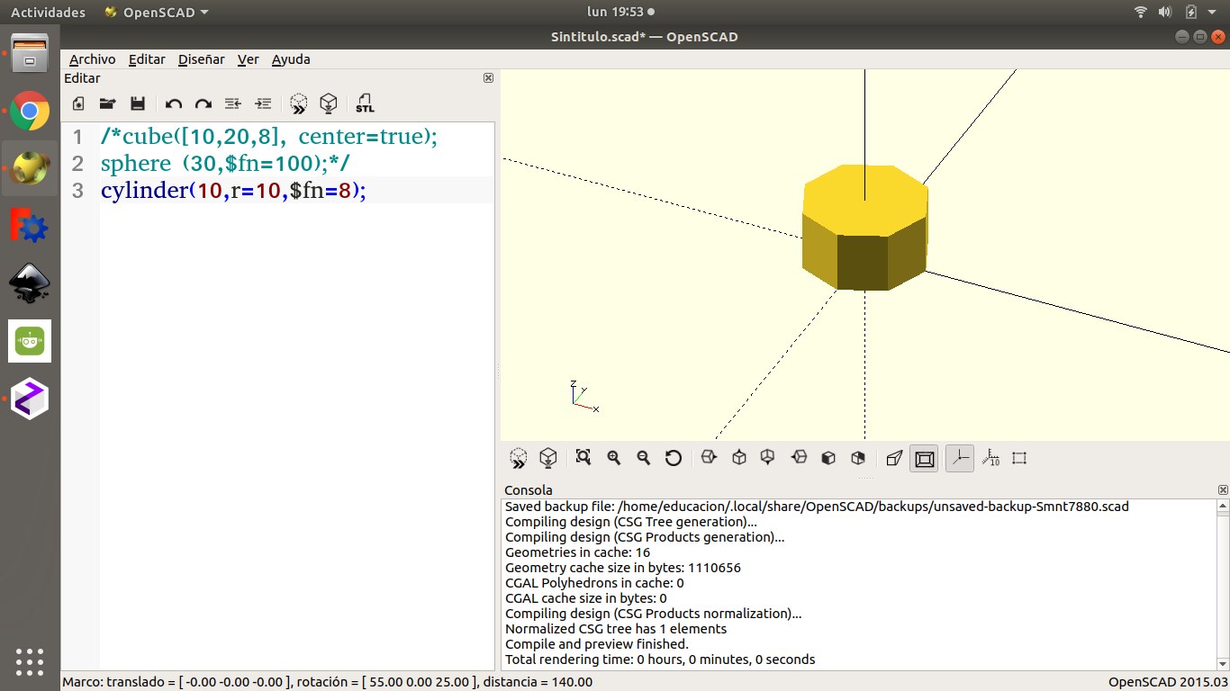 Openscad "primer contacto"