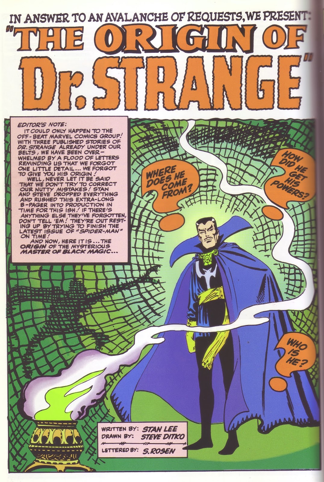 Marvel Mysteries and Comics Minutiae: Dr. Strange: The Early Stories ...