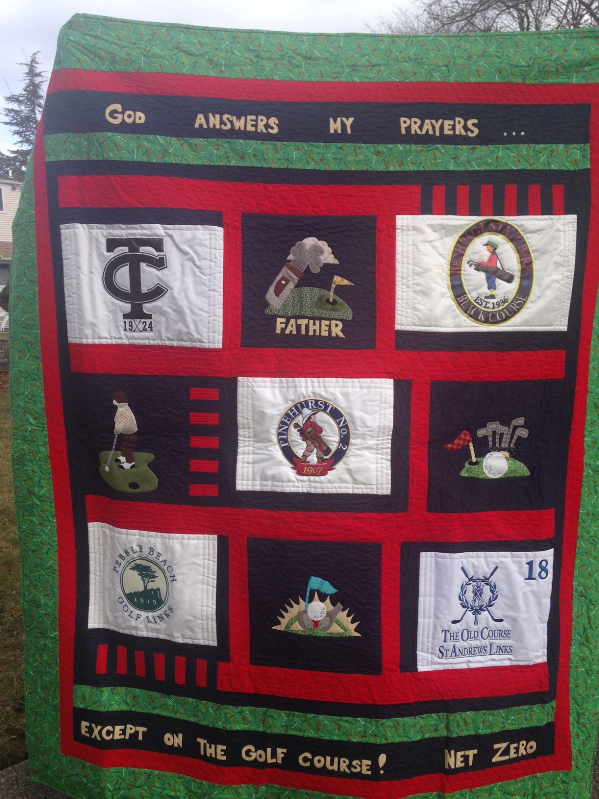 Black Hat Quilter: My Golf Quilt