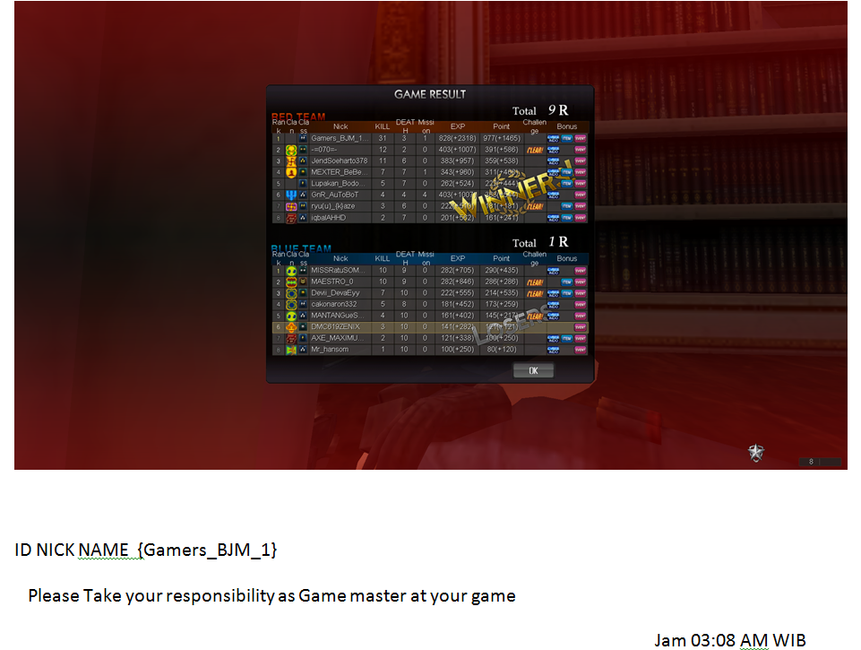 Daftar Nick Name Point Blank yang menggunakan Cheat