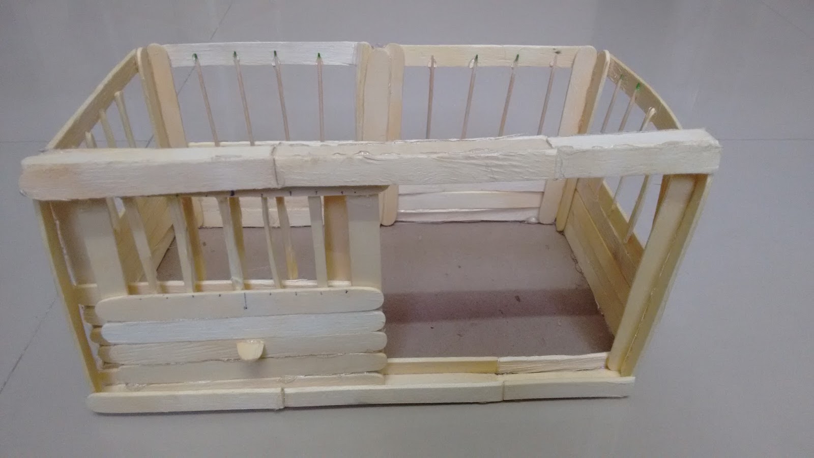 Art and Craft: Sliding Door Barn using Popsicle Sticks