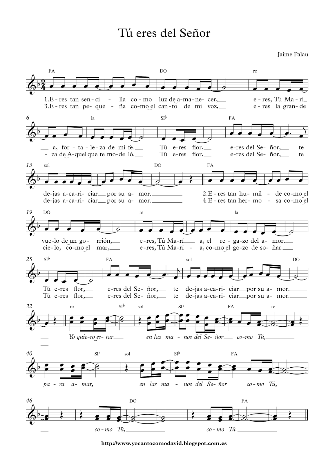 Tú eres del Señor | Yo canto como David