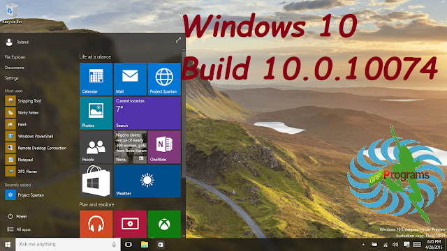 Windows 10 build 10.0.10074 - TenWindows
