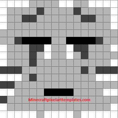 Minecraft Pixel Art Templates: Ghast
