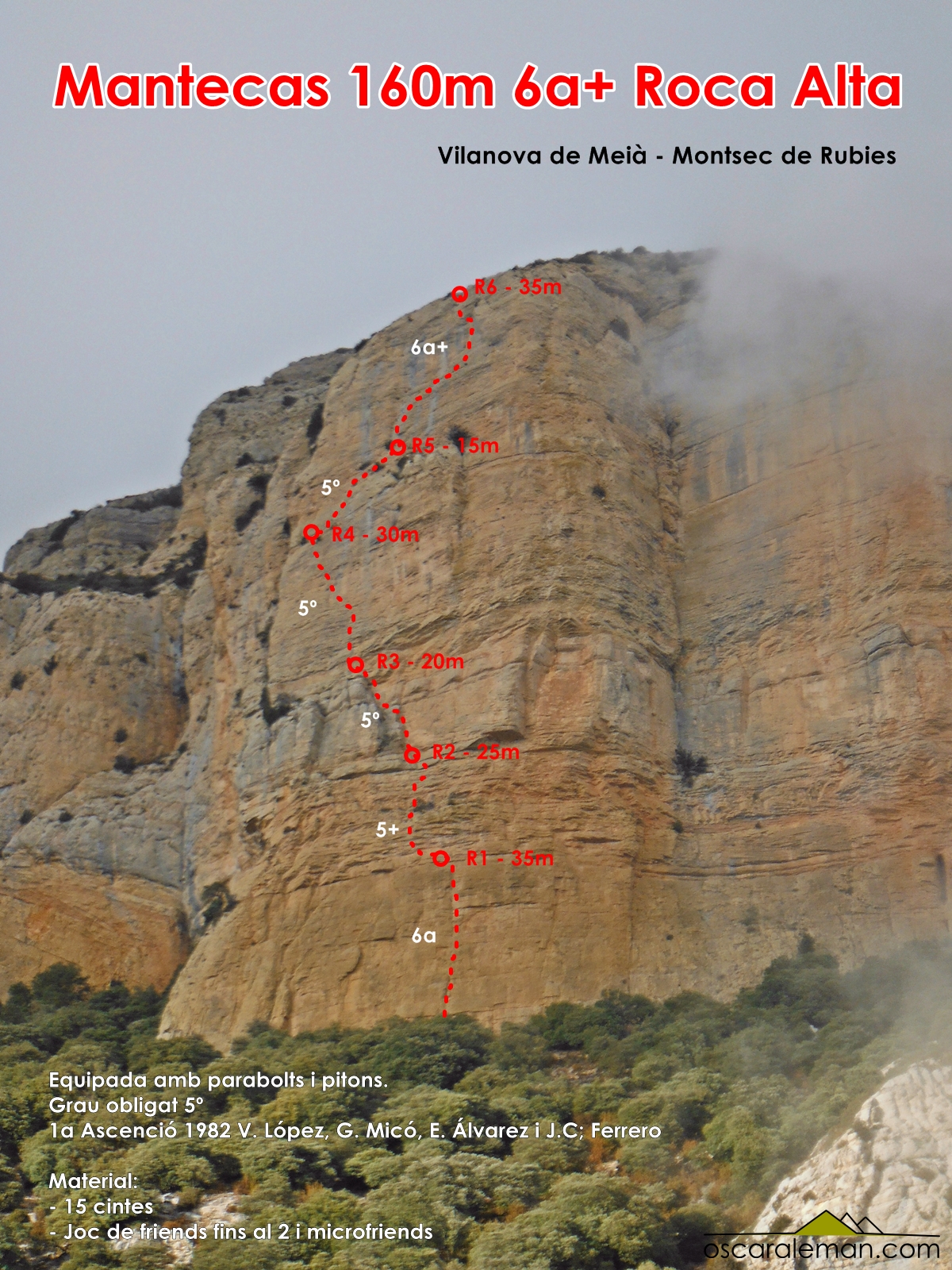Un Munt de Muntanyes: Mantecas 160m 6a+ Roca Alta