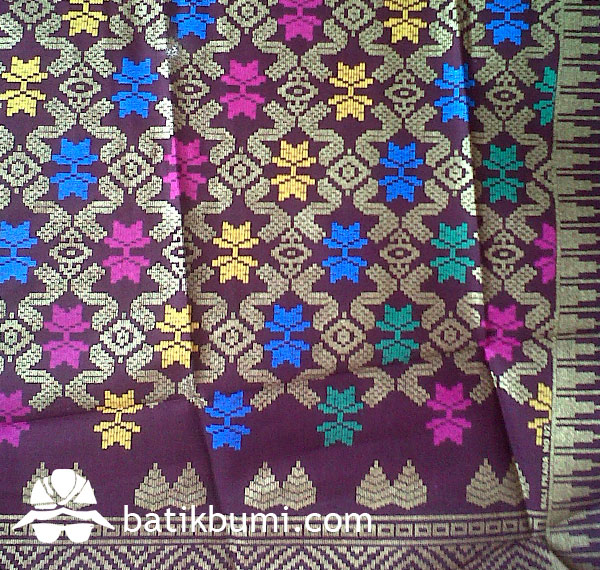 Batik Bali Prada Maroon BP-003A | Koleksi kain batikbumi