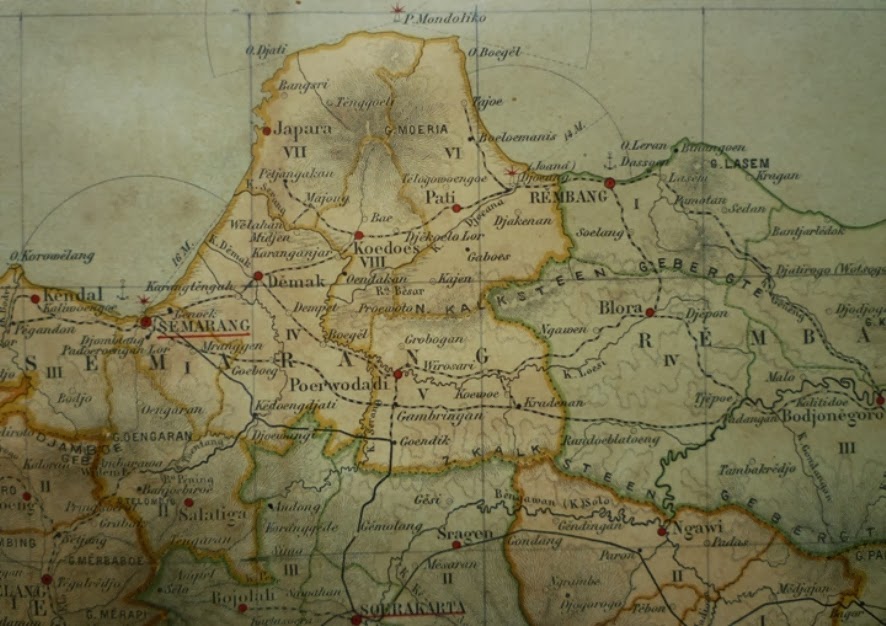 Koleksi Tempo Doeloe: Peta Kuno Jawa Tengah di Jaman Belanda. Ukuran ...