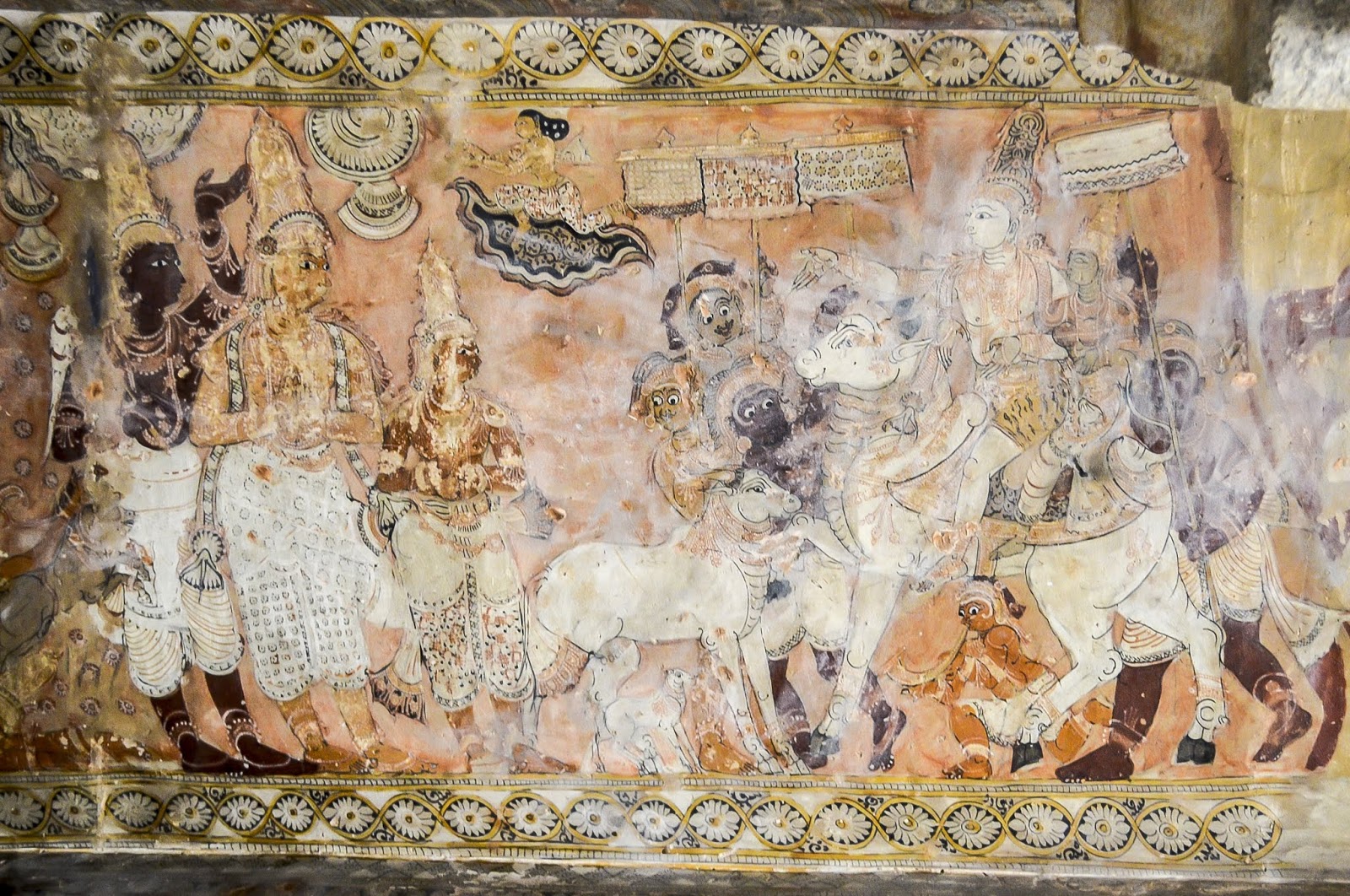 Manu Needhi Cholan Story in the Murals of Lepakshi, Veerabhadra Temple ...