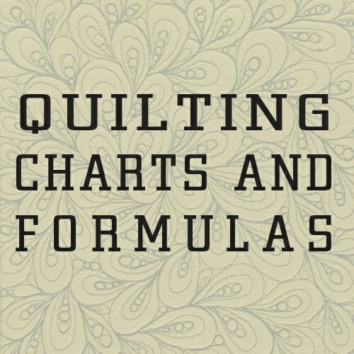 Jane's Quilting: Quilt Charts and Formulas
