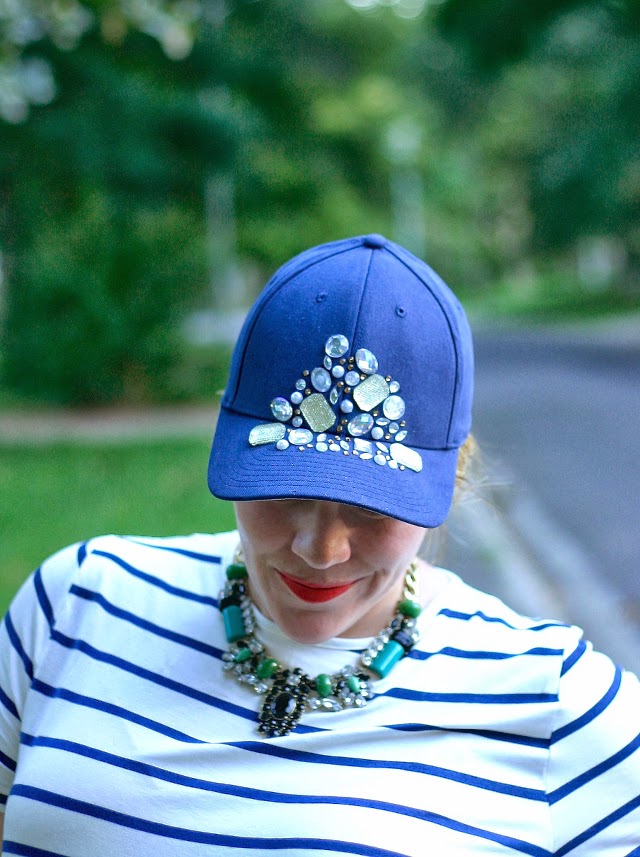 Chasing Davies: Favorite Wears & DIY Jeweled Baseball Cap
