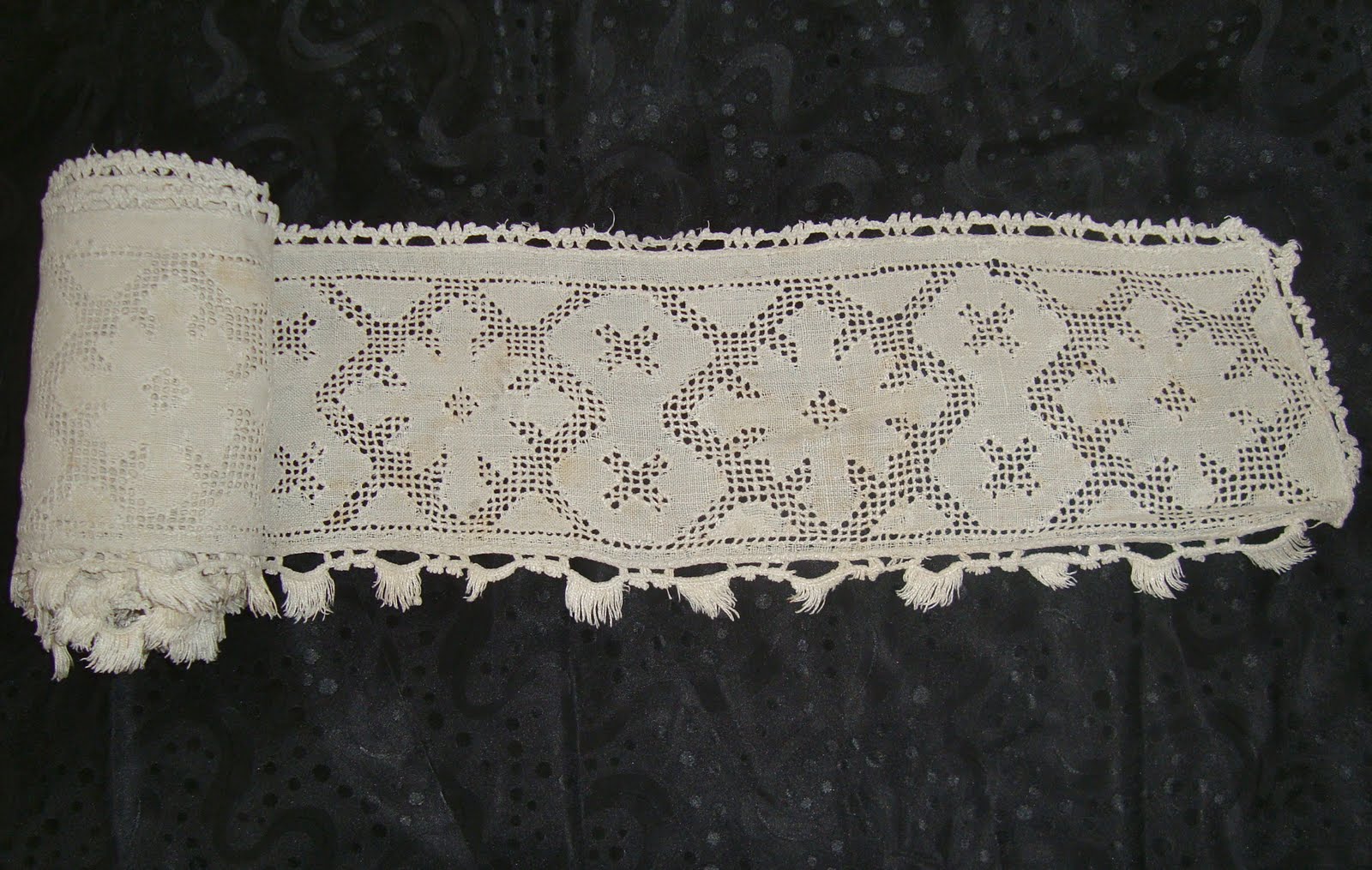 Interesting Antique Textiles: 17th century drawn thread band, possibly ...