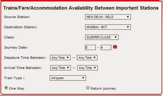 Train Enquiry Fare Enquiry Between Important Stations : Trains / Fare ...