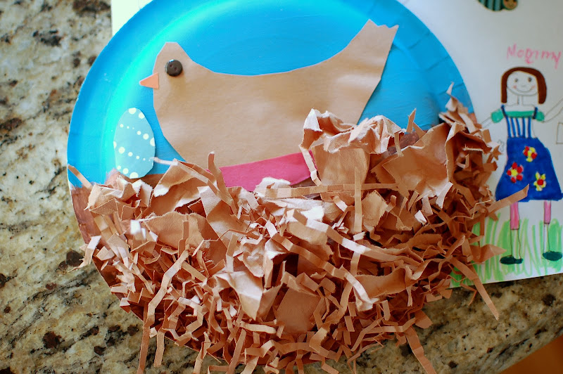 one day at a time: thank you and a bird's nest craft.