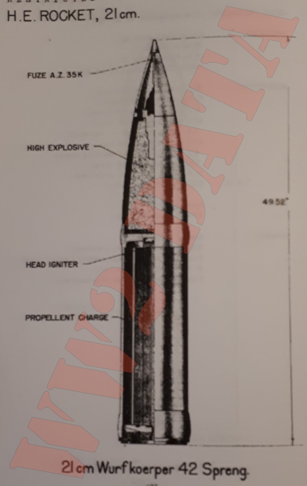 WW2 Equipment Data: German Projectiles - 100mm+ Mortar Rounds and Rockets