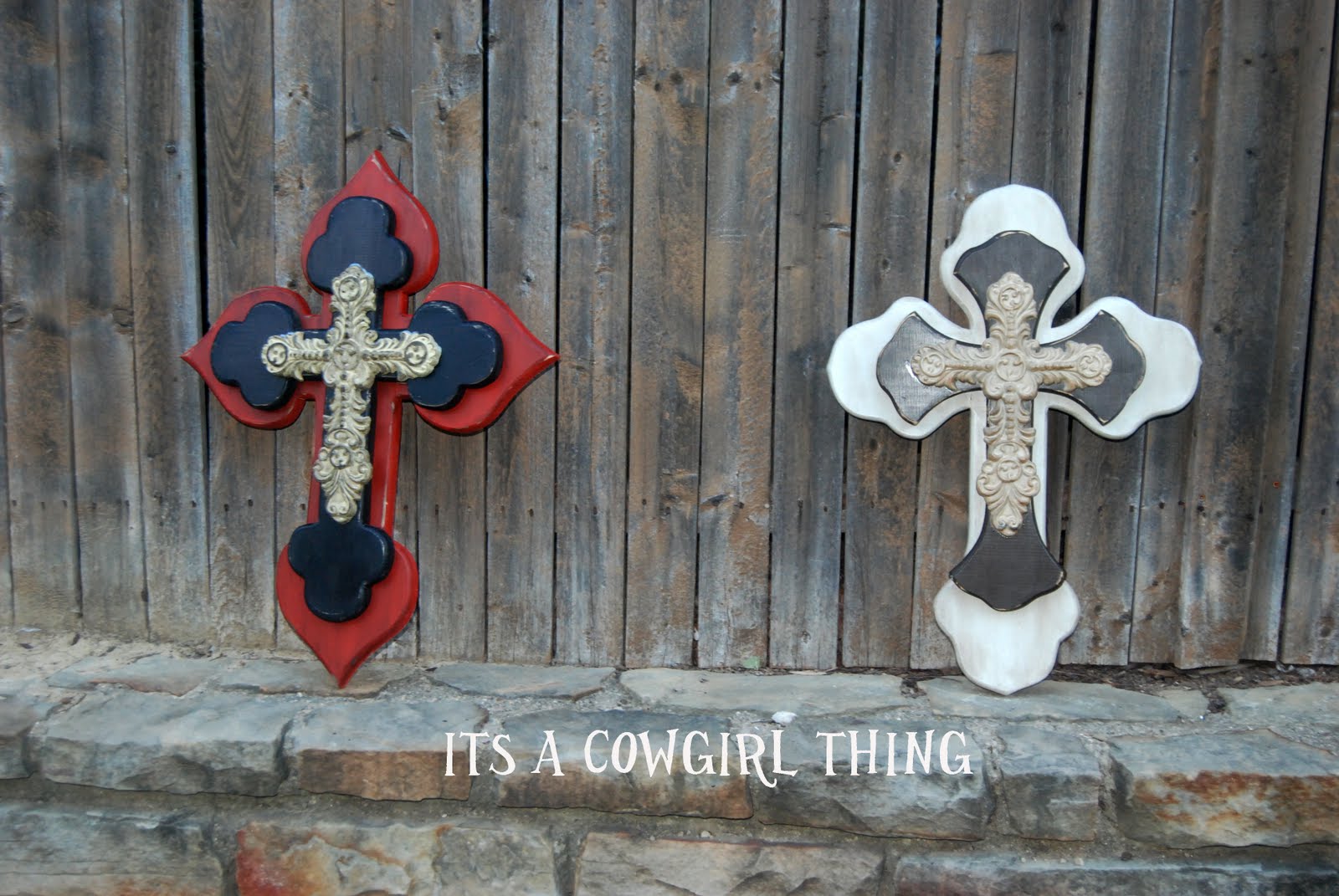 Its A Cowgirl Thing: Antiqued Wooden Crosses