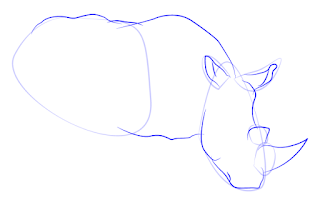 tutorial menggambar badak - Tutorial Mengambar