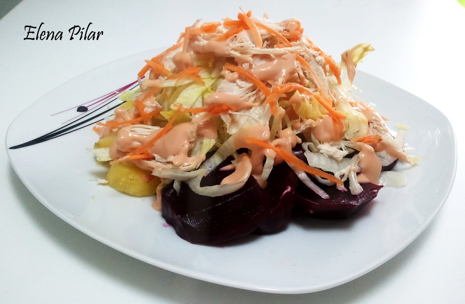 Ensalada de Pollo, Patatas y Remolacha