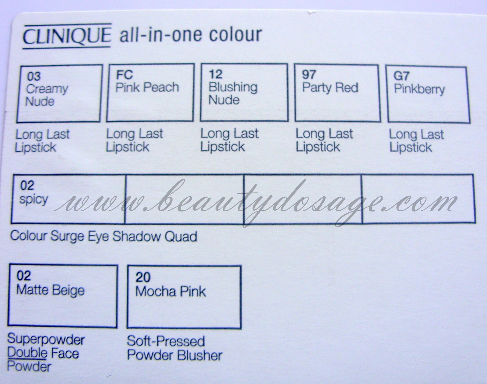 Review and swatches: Clinique all in one colour palette | Beauty Dosage