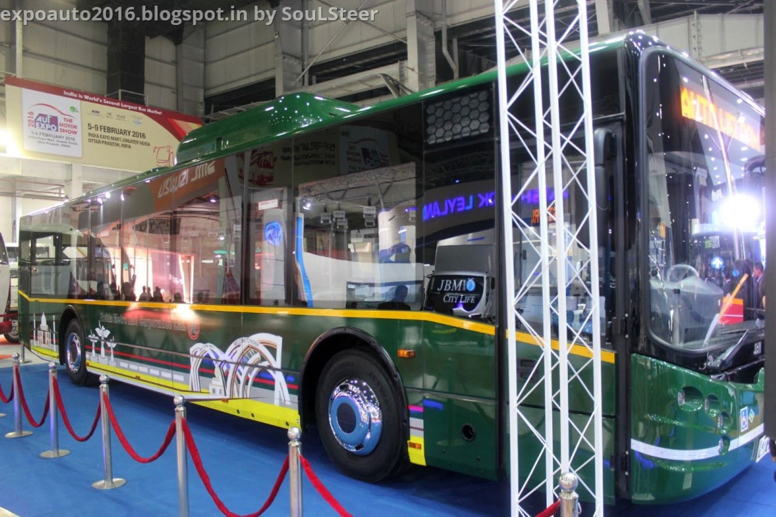 Auto Expo 2016 by SouLSteer: JBM Citylife 2327C CNG bus for Noida Metro ...