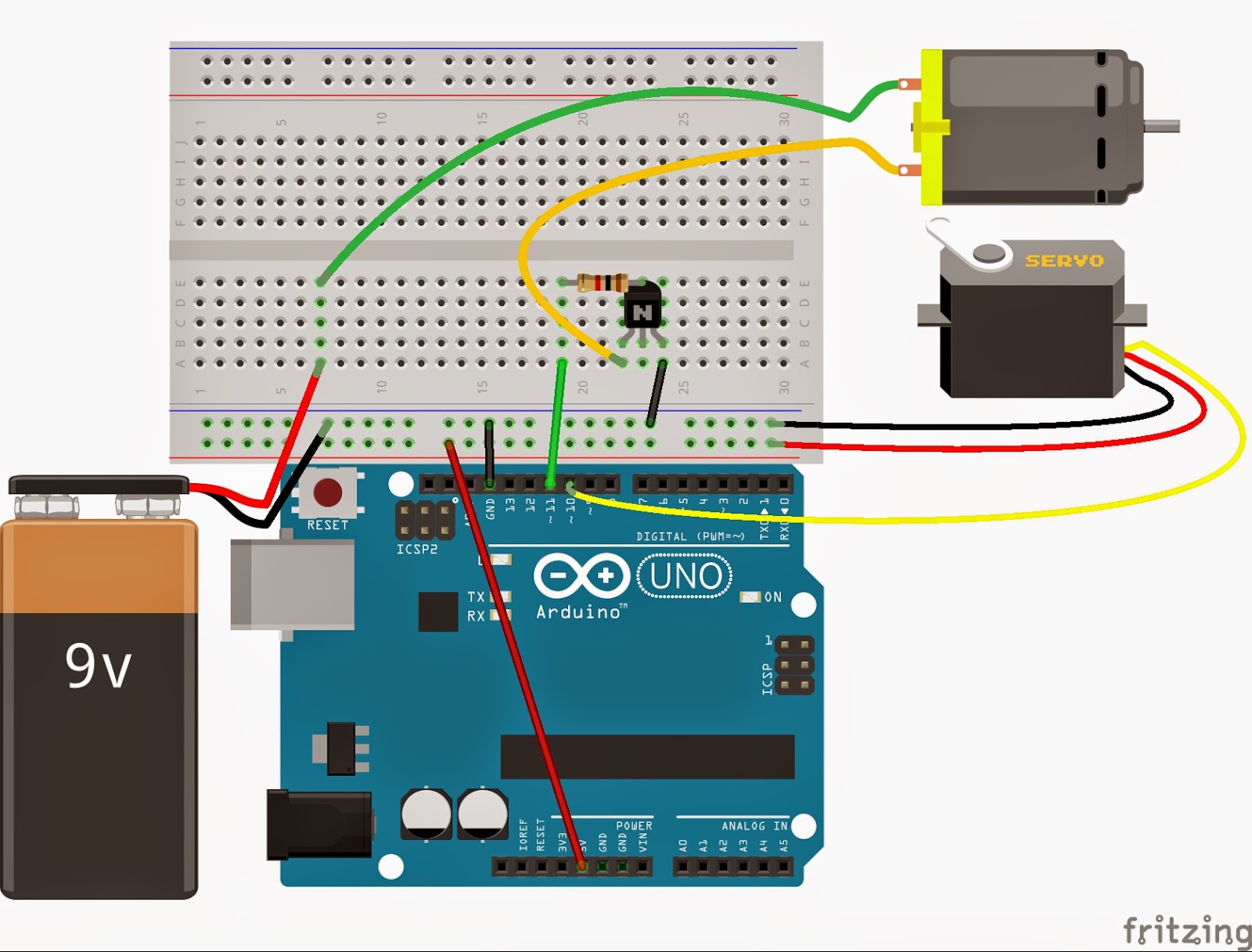 Arduino And C Seri Haberleşme İle Servo Motor Ve Dc Motor Dönderme