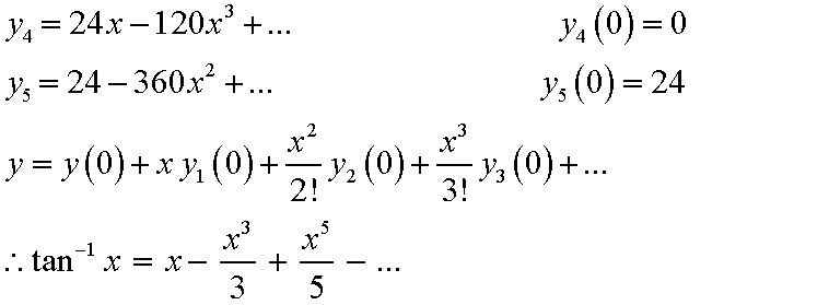 mixture: power series for arc [ tan (x) ]