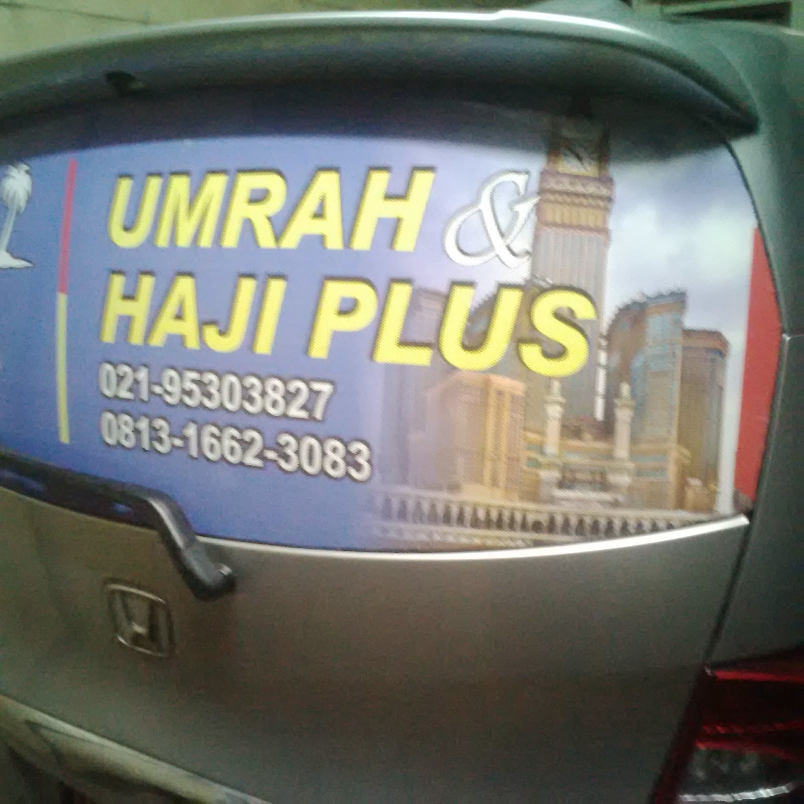 Design dan Cetak Sticker One Way Mobil TRAVEL ALARABIA - Jakarta Printing
