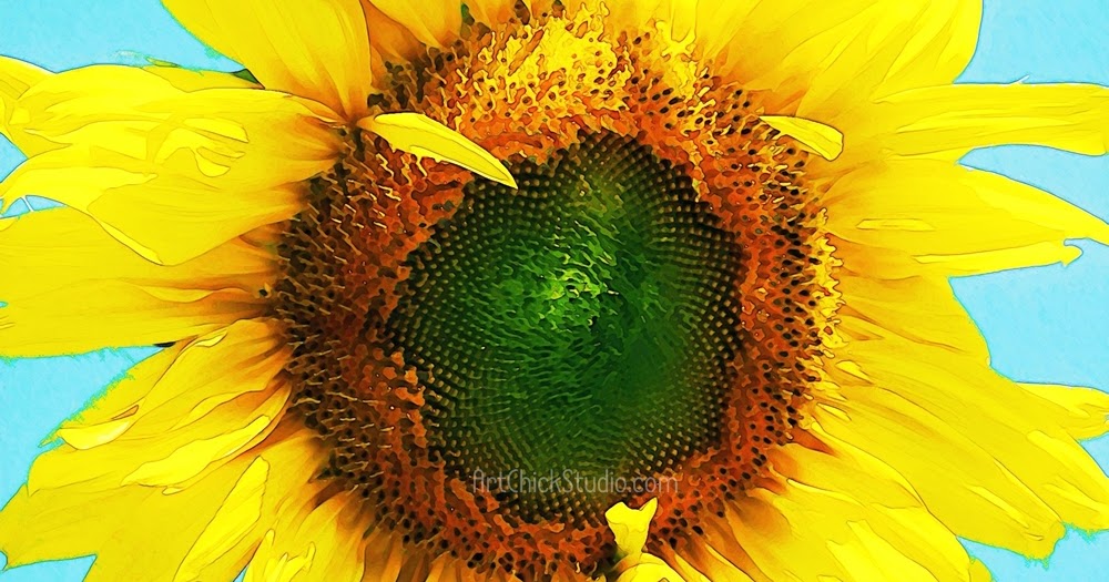 Dylan's Sunflower Digital Art | Art Chick Studio