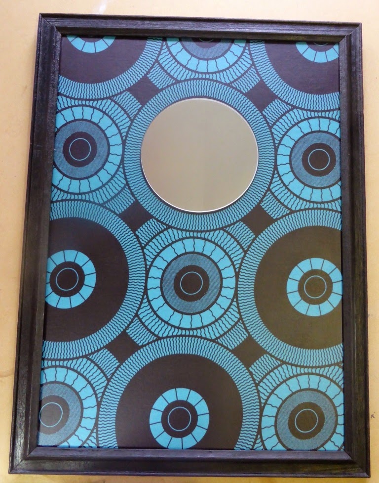 L'ATELIER MB créations: Grand cadre miroir à décor wax